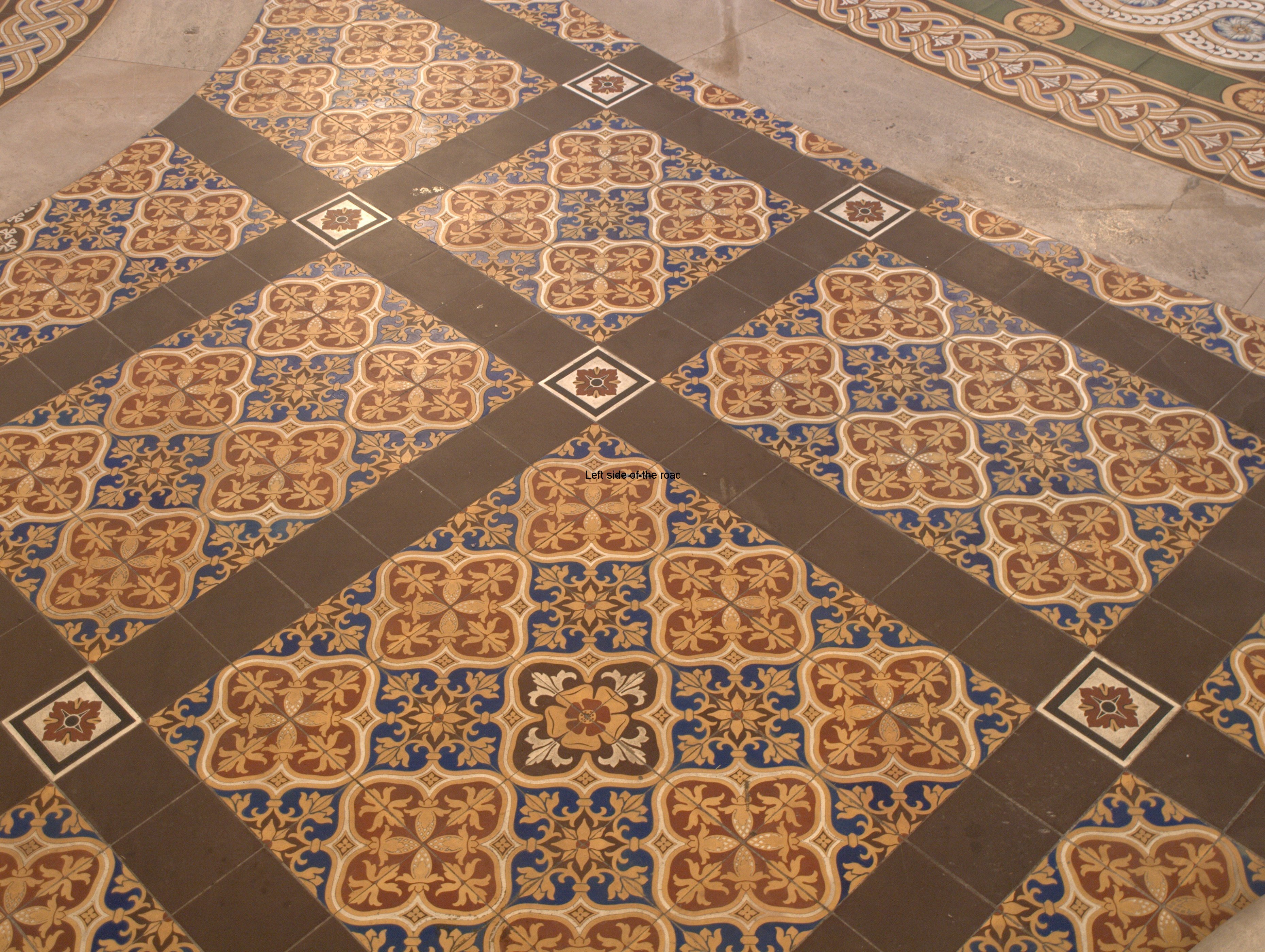 st george's hall - minton-tile-floor-liverpoolLeft side of the road