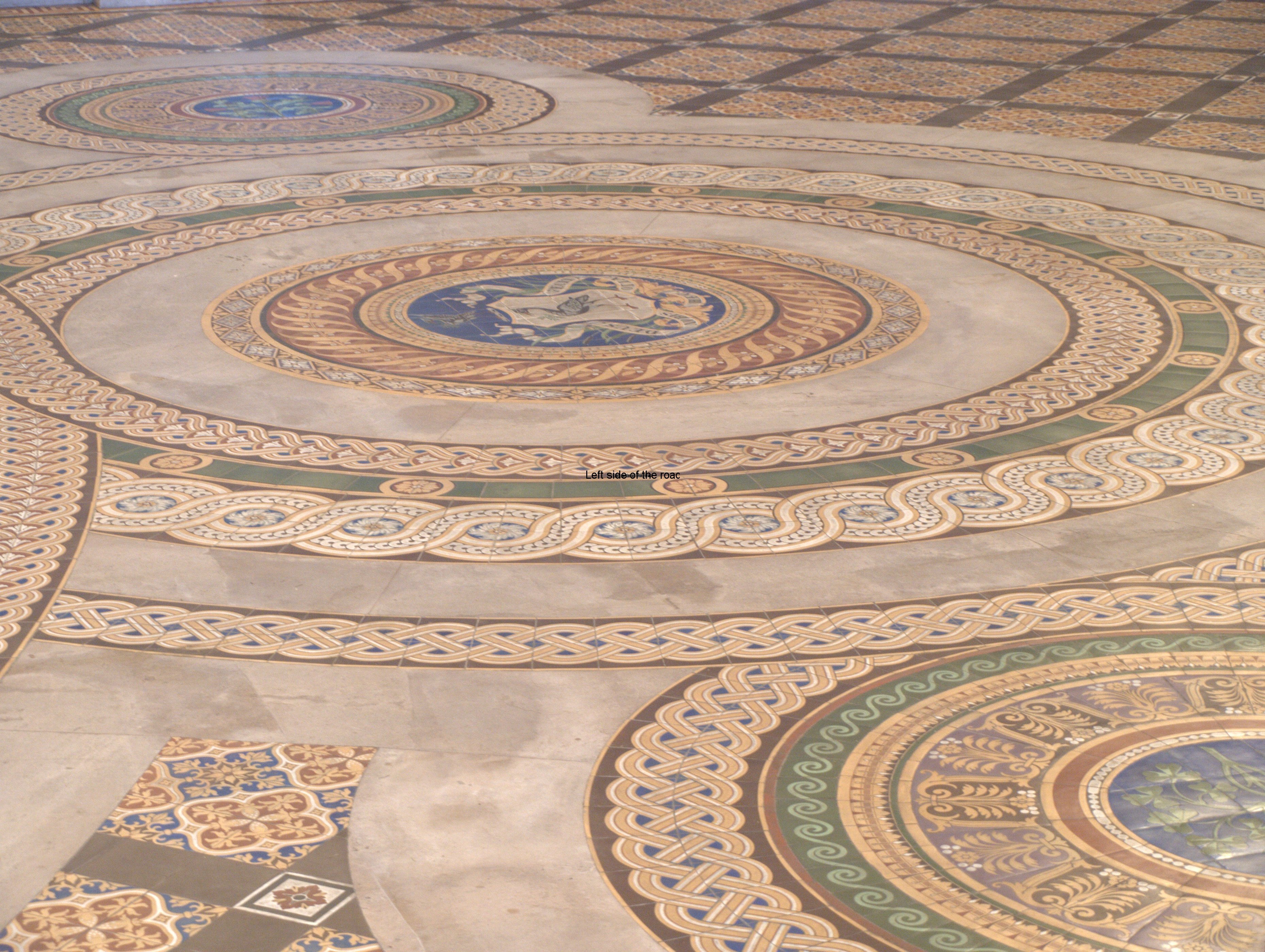 st george's hall - minton-tile-floor-liverpoolLeft side of the road