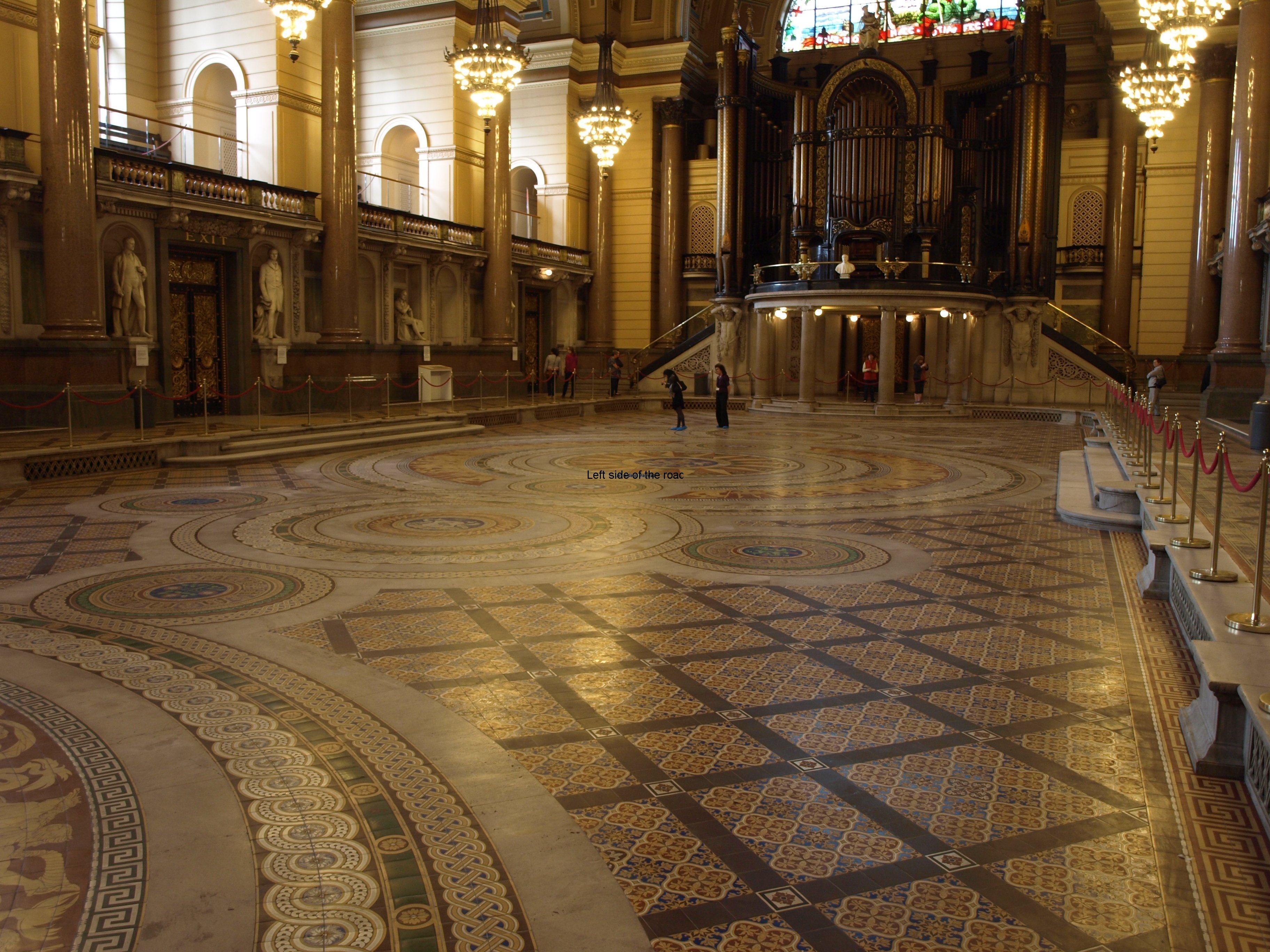 st george's hall - minton-tile-floor-liverpoolLeft side of the road