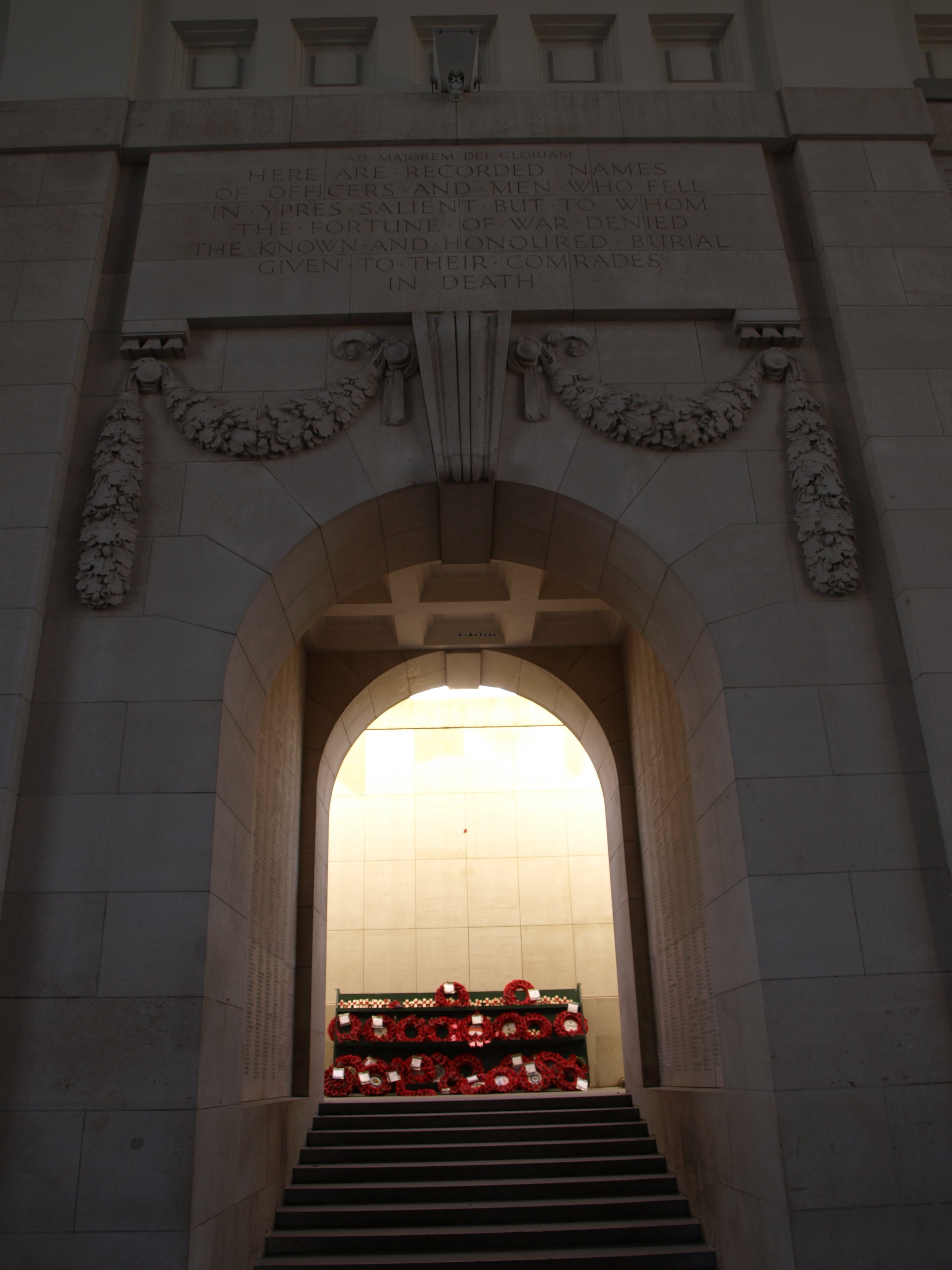 Ypres Salient - The Menin Gate and Tyne Cot CemeteryLeft side of the road
