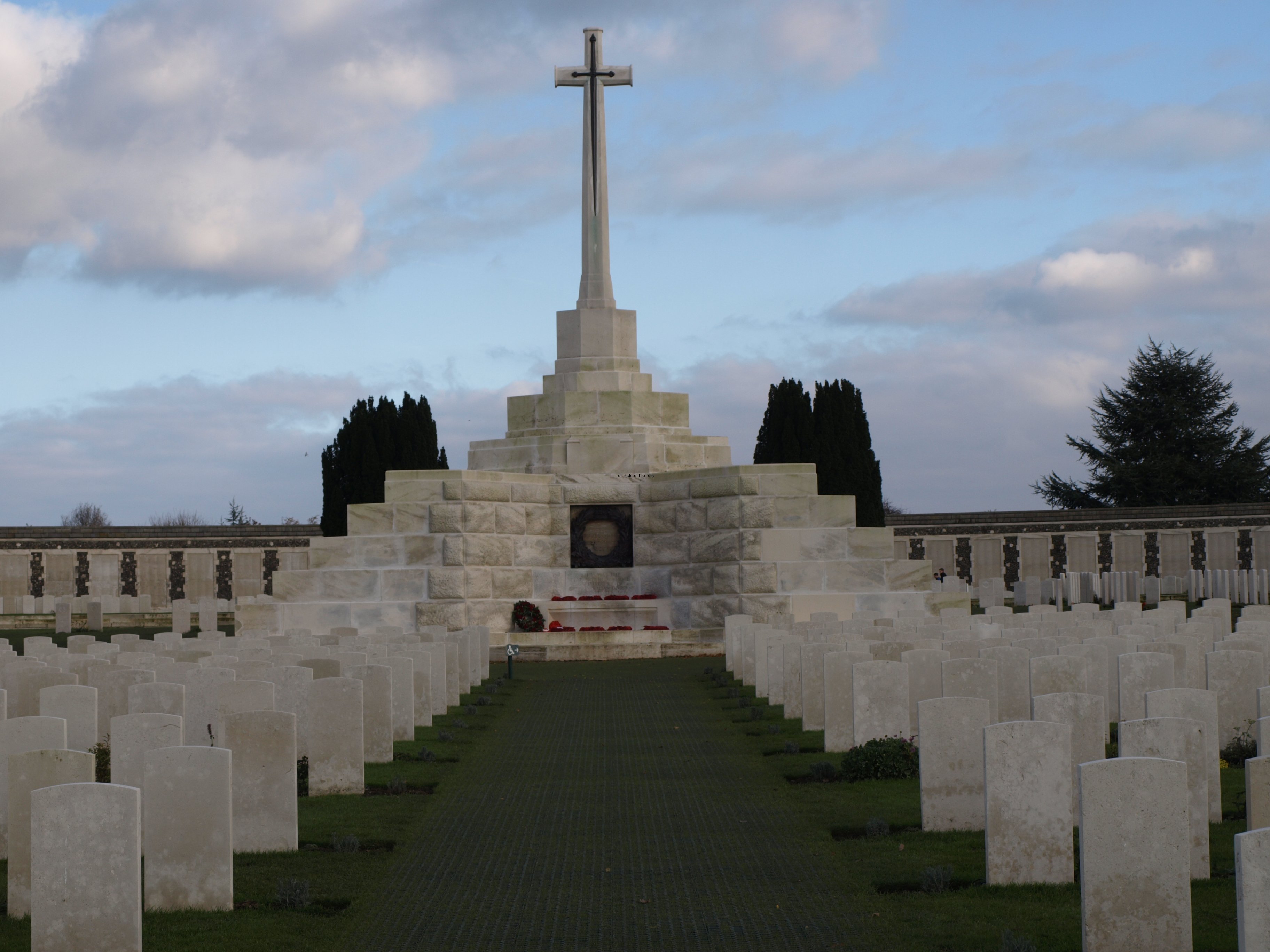 Ypres Salient - The Menin Gate and Tyne Cot CemeteryLeft side of the road